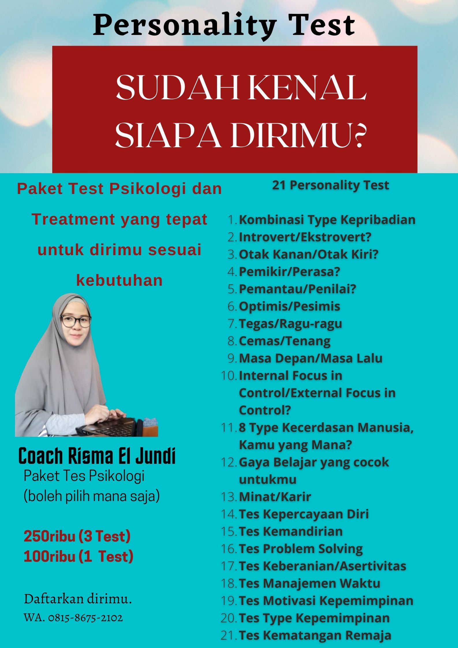 PERSONALITY TEST - Maslamah Media Mandiri